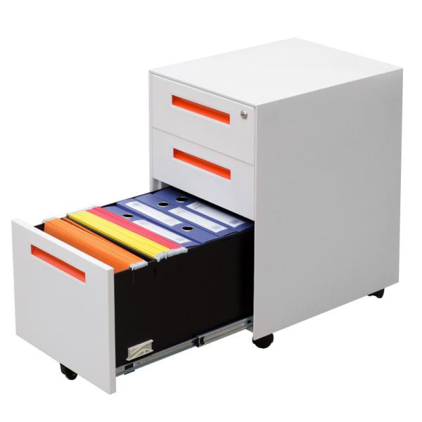 Quality Adjustable 3-Drawer Metal Mobile File Cabinet Movable Pedestal Printer Stand A4 for sale