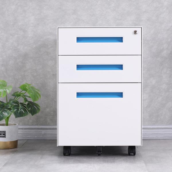 Quality Adjustable 3-Drawer Metal Mobile File Cabinet Movable Pedestal Printer Stand A4 for sale