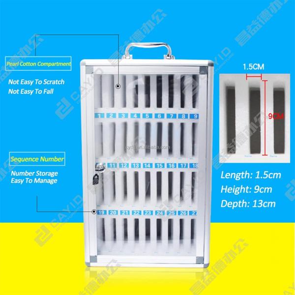 Quality Transparent Lockable Mobile Phone Storage Box Aluminium 36 Cell Positions for sale