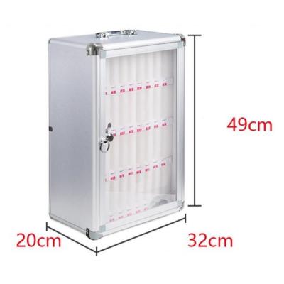 China Student Aluminum Alloy Wall clear Acrylic Storage Lockable Mobile Phone Holder Cabinet for sale