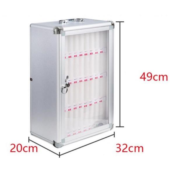 Quality Student Aluminum Alloy Wall clear Acrylic Storage Lockable Mobile Phone Holder Cabinet for sale