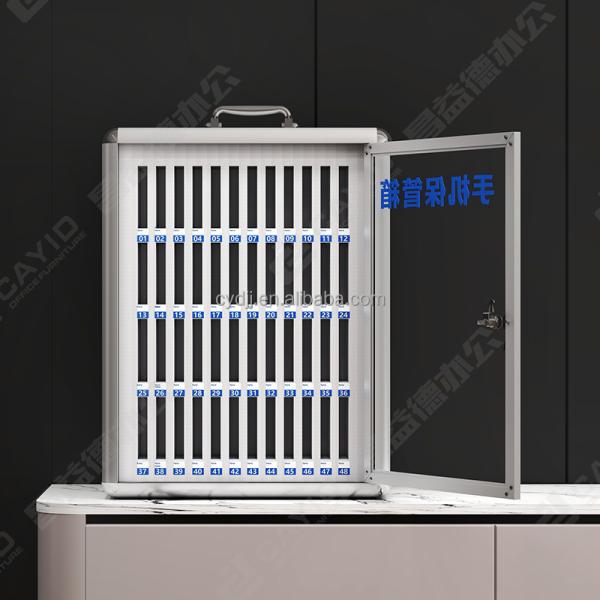 Quality Aluminum Alloy Steel   Cell Phone Storage Cabinet  Box  48 Cells  Slots  School  Office  Factory for sale
