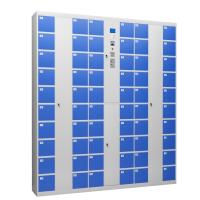 Quality Intelligent System 60-Door Metal Phone Locker Efficient Barcode Storage Cabinet for sale