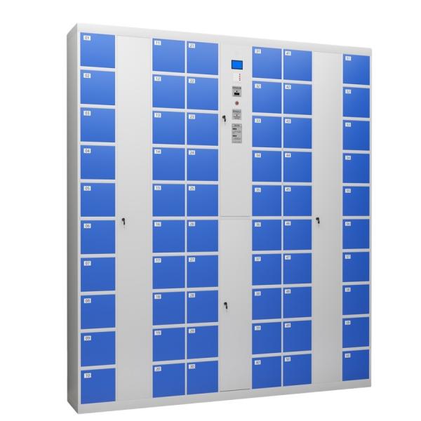 Quality Intelligent System 60-Door Metal Phone Locker Efficient Barcode Storage Cabinet for School Gym Hospital for sale