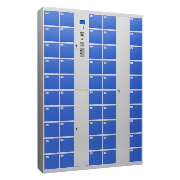 Quality Modern 50-Door Metal Phone Storage Cabinet Intelligent System Barcode Locker for Gym School Supermarket and Hospital Use for sale