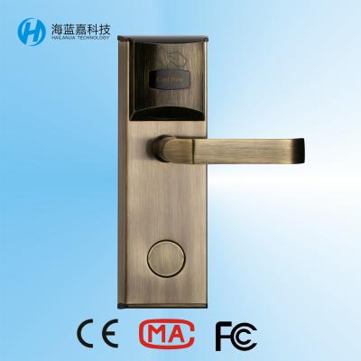 China Stainless Steel Golden Apartment office key card door locks for building for sale