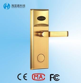 China Stainless Steel USB RF key card hotel lock encoder 5 latch lock for sale