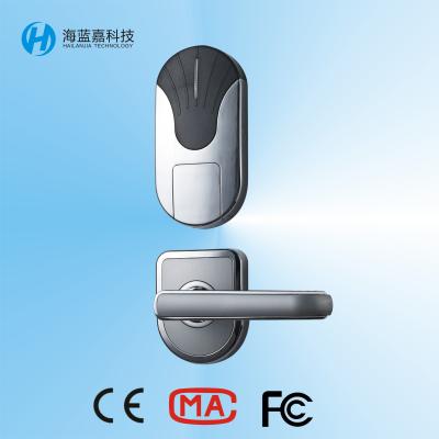 China Hailanjia Technology zinc alloy silvery electronic key card door locks for sale