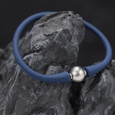 China Silicone Elastic Rope Meteorite Bead Bracelet 10mm Unisex Fashionable for sale