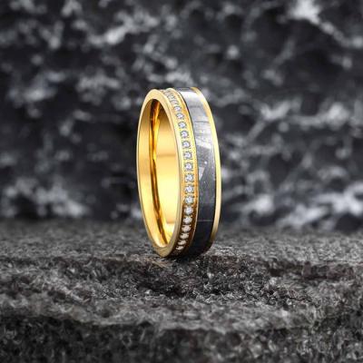 Quality キュービック・ジルコニアと隕石 タングメン・バンド・リングfor sale