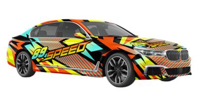 Cina 89 Speed 160g Custom Car Wrap Film Removable Glue Gloss Vinyl in vendita