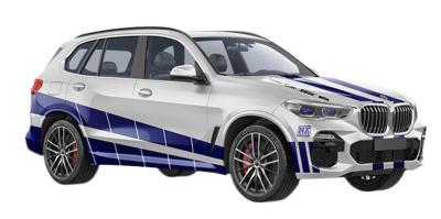 Cina 80 Micron Custom Car Wrap Film Intermittent Square Bar Double PE Coated Removable Glue Glossy Matte Vinyl in vendita