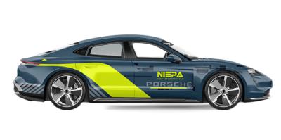 Cina Yellow Stripe PE Coated Digitally Automotive Vinyl Wrap Rolls Substitute To MPI 1105 in vendita