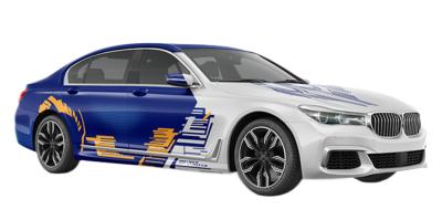 Cina 200 Micron Custom Car Wrap Vinyl Roll Three Color Mecha PVC Substitute To MPI 1105 Digitally in vendita