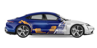 Cina 200 Micron Custom Car Wrap Vinyl Roll Three Color Mecha PVC Substitute To MPI 1105 Digitally in vendita