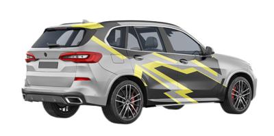 Cina Polymeric Custom Car Wrap Vinyl Block In Yellow And Grey in vendita