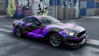 China Purple Future Polymeric Custom Car Wrap Vinyl Modern Pattern for sale