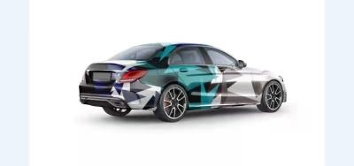 China Van de de Kleuren Veranderende Auto van pvc van de driehoeksvrijheid de Digitale Voering van het de Omslag Vinylbroodje 160g Te koop