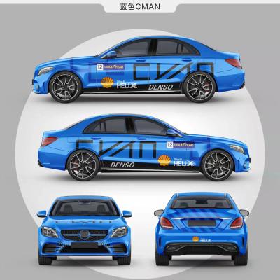 Cina CMAN nell'auto materiale polimerico del PVC dell'automobile della pittura della partita dell'involucro blu del vinile che guarisce in vendita