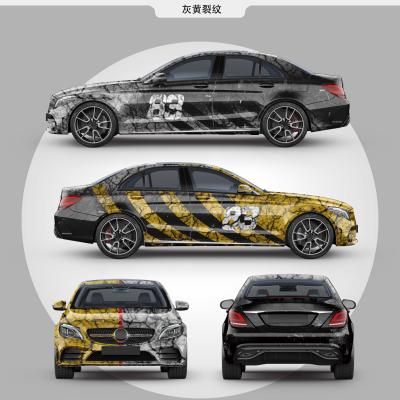 中国 灰色および黄色2mil 3mil車の覆いのビニールのフィルム重合体ポリ塩化ビニールの保護ビニール ロールのひび 販売のため
