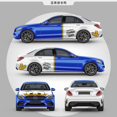 中国 ドナルド・ダック注文色のビニールの覆い、フィルム ロールを包む重合体車 販売のため