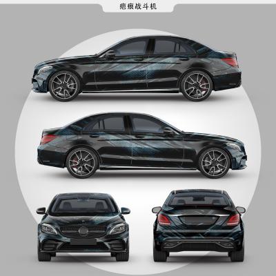 Cina Materiale polimerico scarificato 50 del PVC del rotolo dell'involucro del vinile dell'automobile stampato combattente 60 80micron in vendita