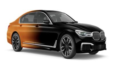 Cina Gredient in vinile polimerico giallo nero di Digital della stampa dell'automobile del vinile arancio e nero dell'involucro in vendita