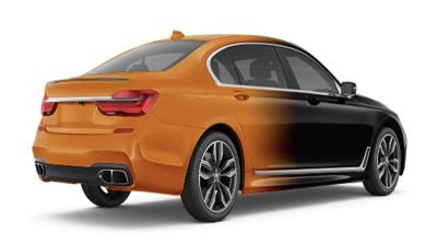 Cina Gredient in vinile polimerico giallo nero di Digital della stampa dell'automobile del vinile arancio e nero dell'involucro in vendita