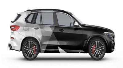 中国 BMW M3 M5 ISO SGSの承認のための灰色の幾何学の光沢のビニール車の覆い 販売のため