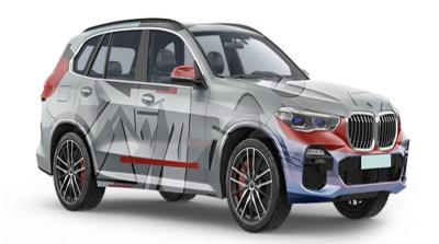 Cina Spessore dell'involucro m. Series 80micron di Grey Irregularity Gloss Vinyl Car in vendita