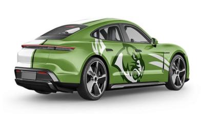 China De tijger in groen en het wit polijsten de Vinyldikte van de Autoomslag 80mic 50mic Te koop