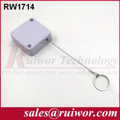 Cina Cavo ritrattabile di sicurezza con l'estremità dei portachiavi a anello, cavezza di sicurezza dell'esposizione della prova dello scassinatore in vendita