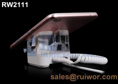 Cina Banco di mostra di plastica acrilico di sicurezza del telefono cellulare, anti cavo di furto del telefono cellulare in vendita