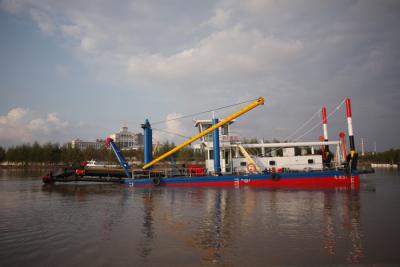 China 1.2m Draft sand dredging machine voor Lake Work Site Customization Accepted Te koop