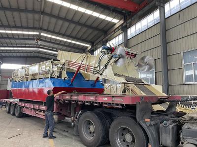 China Fully Automatic River Mowing Boat Harvests Duckweed And Digs 1.2 Meters Deep for sale