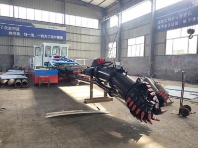 Cina 100 Cbm/h 8 pollici barca idraulica per il dragaggio del fango 16kw con un colore blu per il dragaggio del fiume in vendita