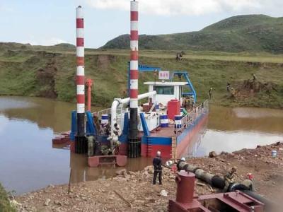 China 12m Dredging Depth Diesel Cutter Suction Sand Mining Dredge For Heavy Duty Sand Excavation for sale