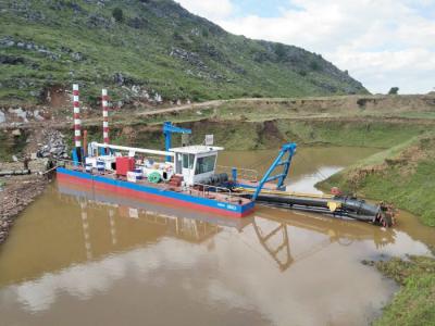 China 12m Dredging Depth Diesel Cutter Suction Sand Mining Dredge For Heavy Duty Sand Excavation for sale