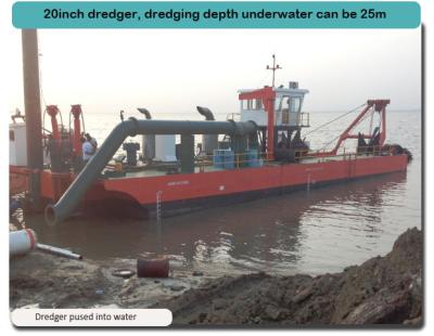 China 20 Inch Cutting Suction Dredger With 1050 Cbm/H Sand / Mud Dredging From River Sand Sea for sale