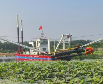 China 2000M Discharge Distance Small Sand Dredging Ship with Cutter Head 80Cbm/h for sale
