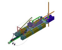 China Cutter Suction Dredger with 14m Dredging Depth and 50kw Generator Set for sale