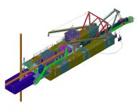 China Cutter Suction Dredger with 14m Dredging Depth and 50kw Generator Set for sale