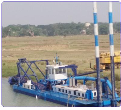 China Gabon small 10 inch river sand pumping jet suction dredger for sale for sale