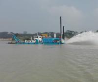 China High-Performance Cutter Suction Dredger with a red color for Versatile Sand Mining for sale