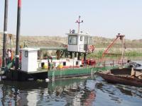 China 8 M Dredging Depth Small Cutter Suction Sand Mining Dredging Dredger With Equiped Spud Carriage for sale