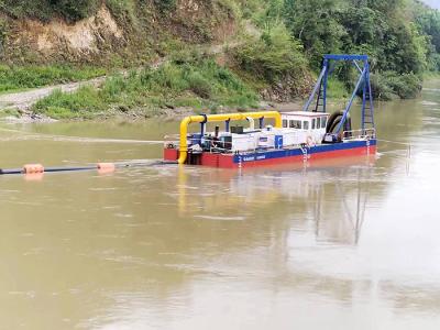China Small Jet Suction 8 Inch Sand Dredger Ship For Dredging Sand And Mud for sale