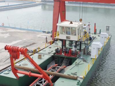 China Siemens Operation Sand Dredge Vessel Boat With VHF Radio Communication And 500 mm Hydraulic Driven Spud System for sale