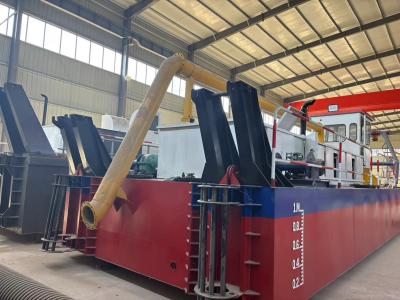 China Draga de sucção e corte para dragagem de rios com 220kw de potência hidráulica do cortador e vazão de água de 4800m3/h à venda