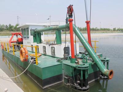 China Spud Carriage Equipped 8 inch 80-100 Cubic Meter/Hour Solid Sand or Mud Cutter Suction Sand Dredger for Sand Dredging Deepening and Channel Digging for sale