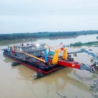 China Diesel Engine Sand Cutter Suction Dredger For River Mud for sale
